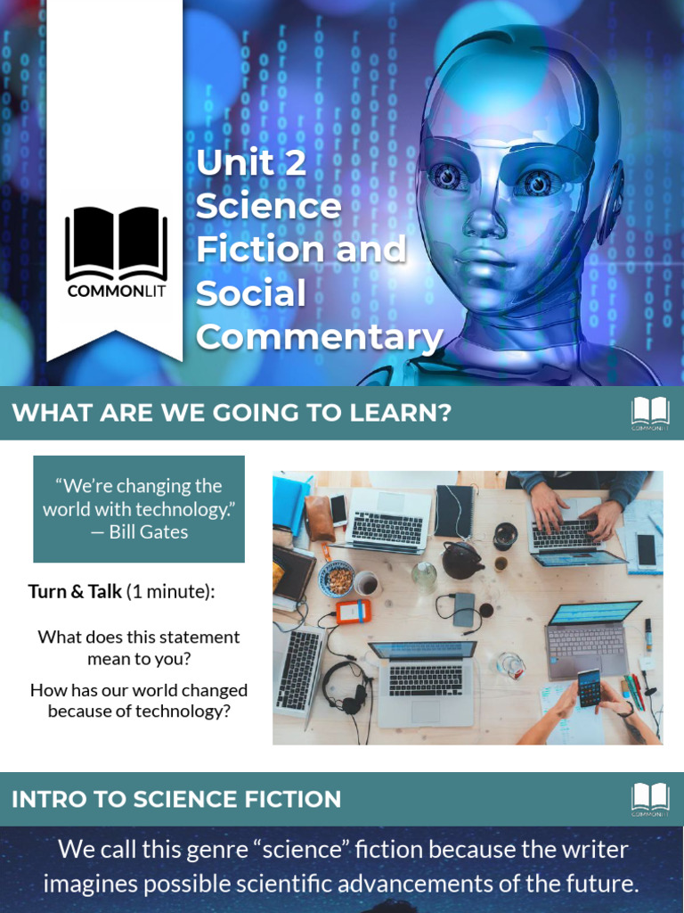 10G U2 Science Fiction and Social Commentary - Unit Introduction - 20 ...