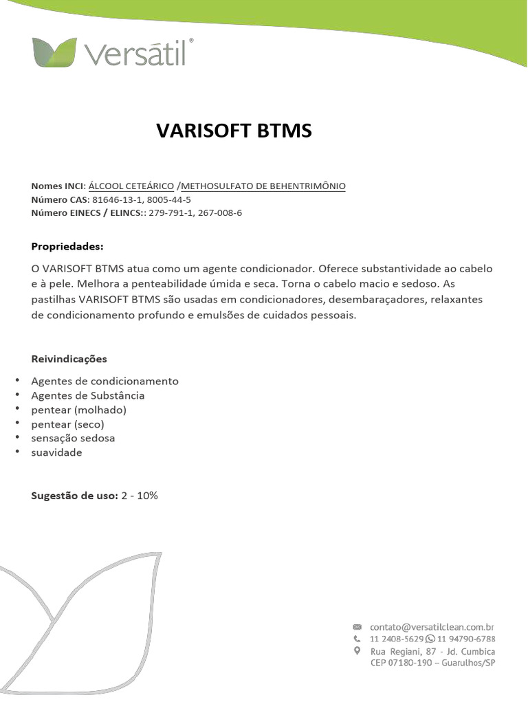 Condicionador Varisoft BTMS | PDF