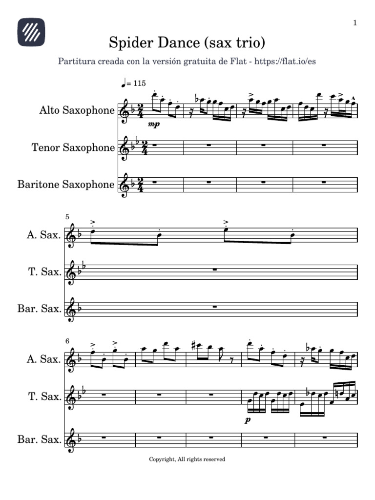 Spider Dance (sax trio) | PDF