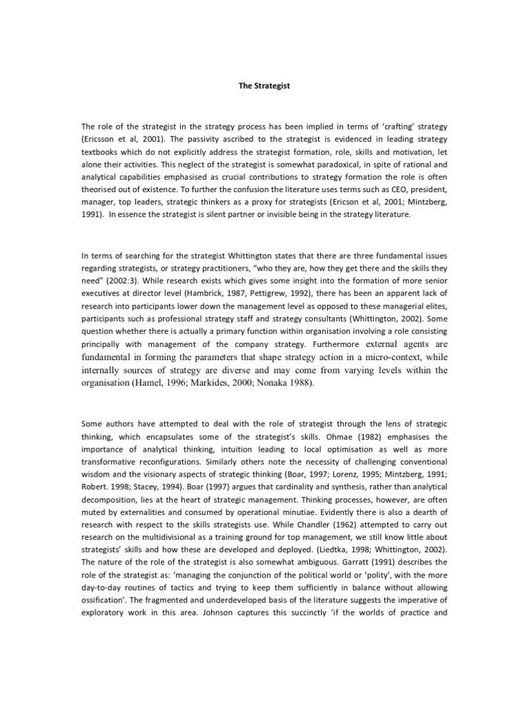 Diverse Role of Strategist | PDF | Strategist | New Product Development