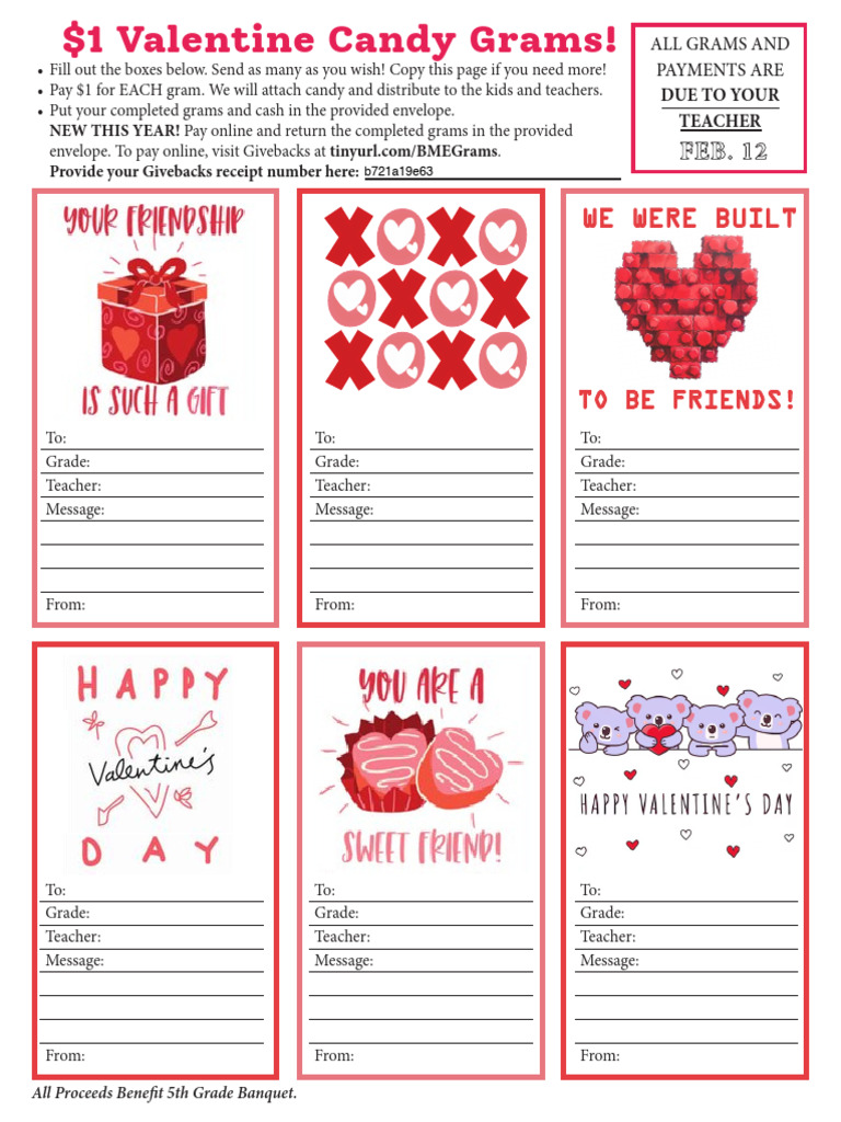 ValentinesDay CandyGram | PDF