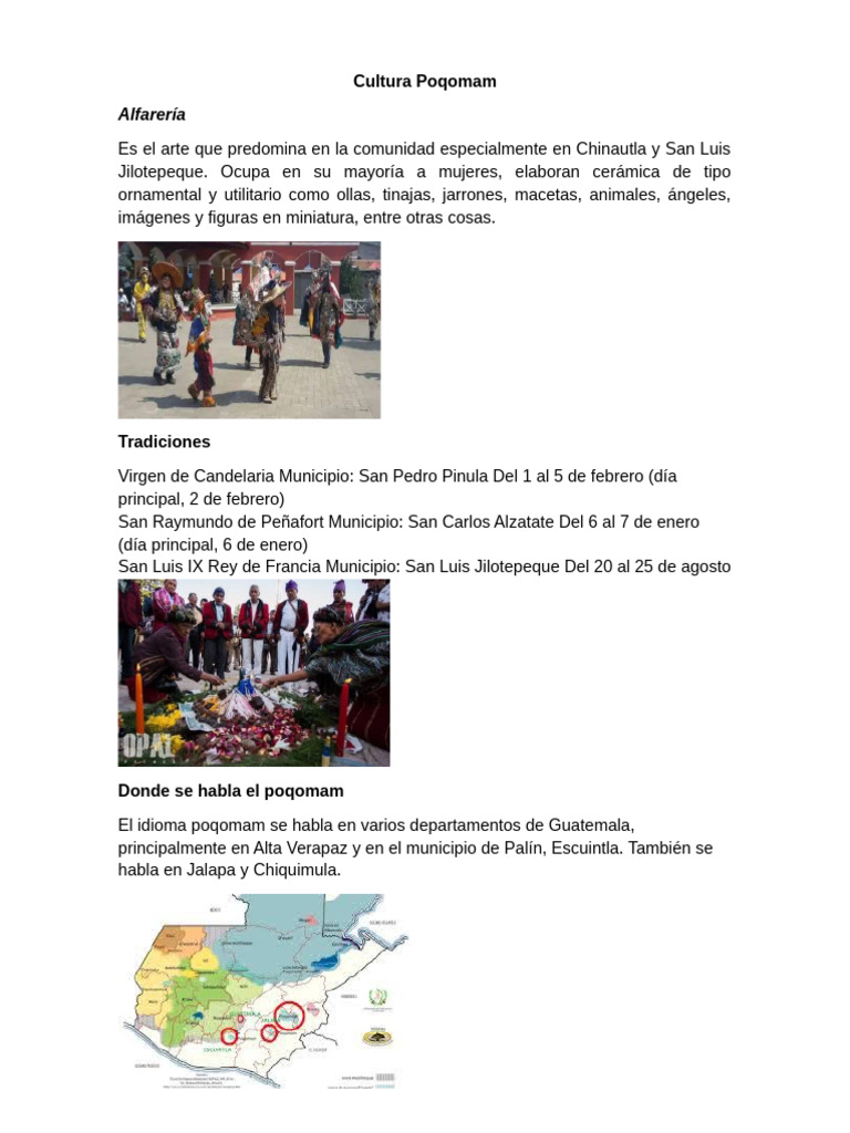Cultura y Tradiciones Poqomam | PDF
