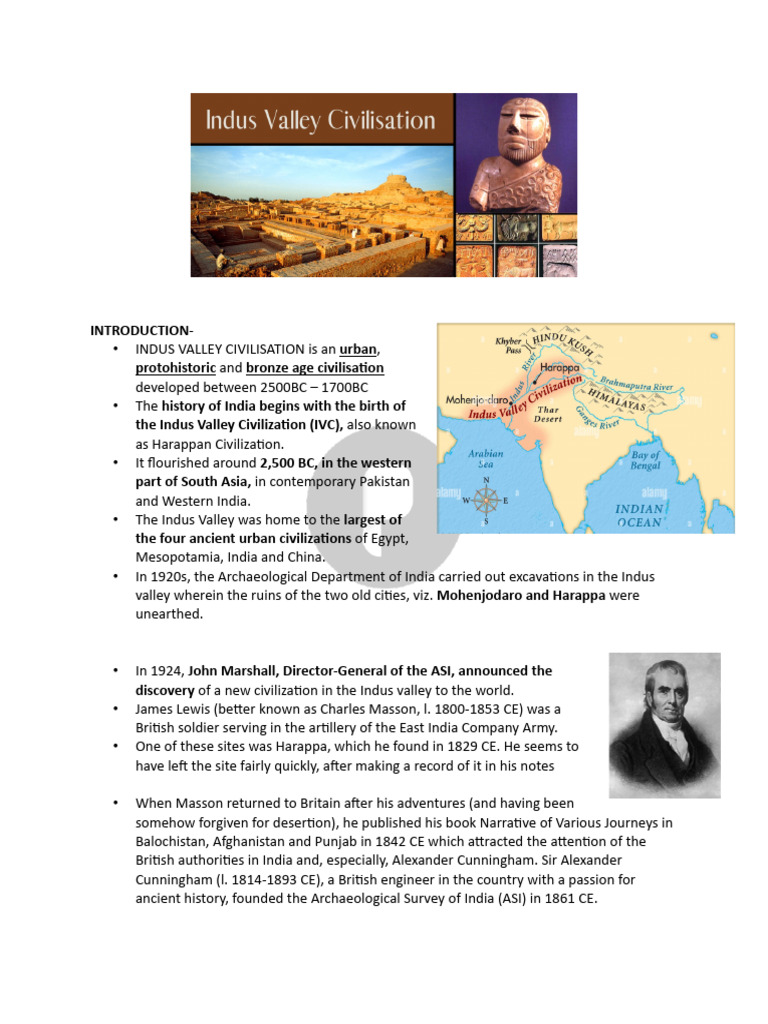Indus Valley Civilization | PDF | Indus River | 2nd Millennium Bc