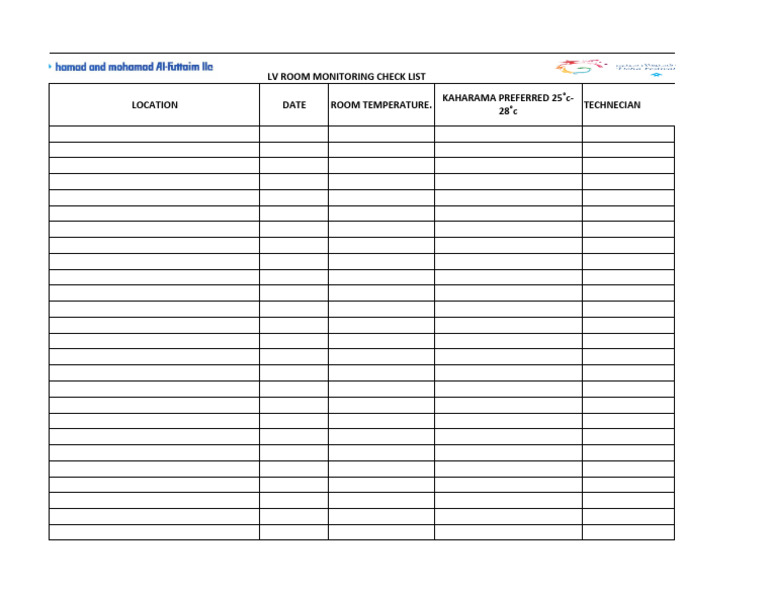LV Room Checklist | PDF