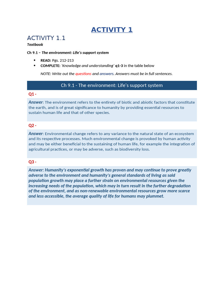 Understanding Environmental Sustainability | PDF | Natural Environment ...