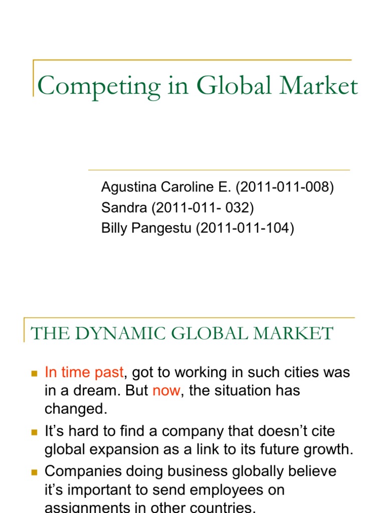 Strategies for Global Market Competition | PDF | Balance Of Trade | Trade