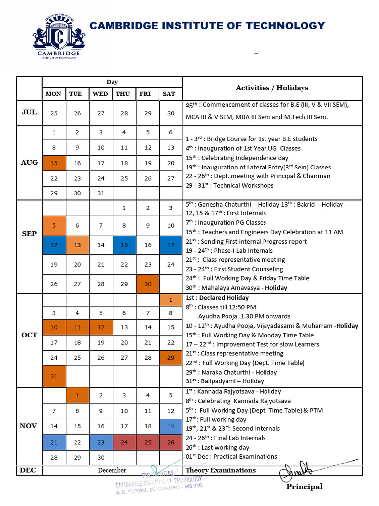 Cambridge Institute Event Calendar 2016-2018 | PDF | Academic Term ...