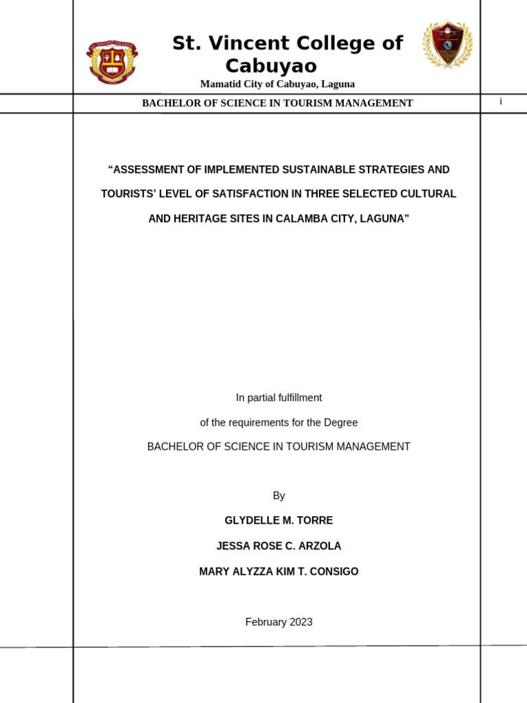 Draft Bstm Group5 Assessment of Implemented Sustainable Strategies | PDF | Tourism | Climate ...