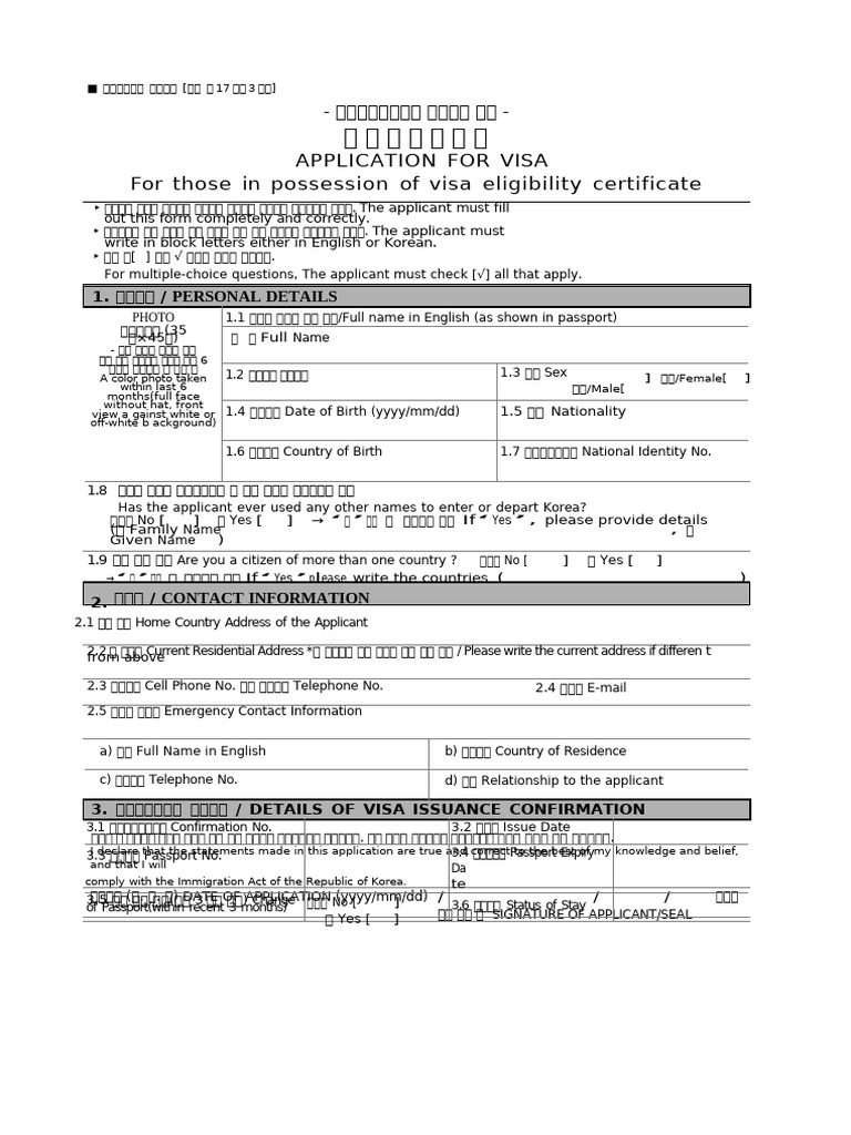 Visa Application (Visa Issuance) | PDF