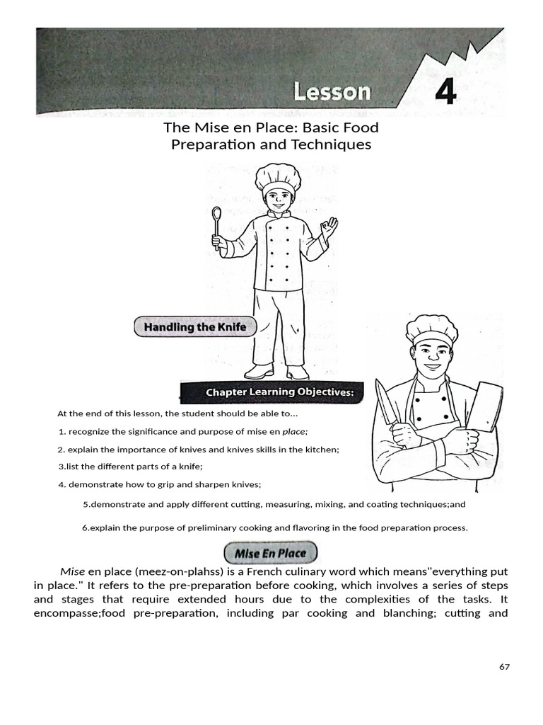 MISE-EN-PLACE | PDF | Knife | Marination