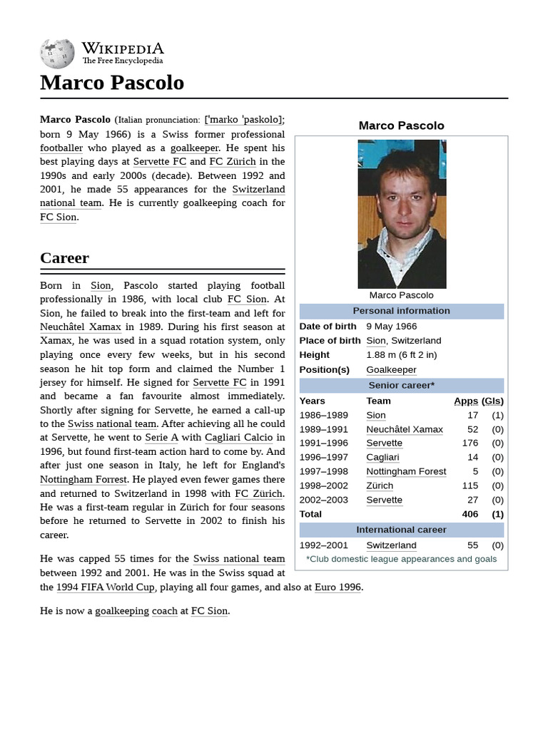 Marco_Pascolo | PDF | Association Football | Association Football Clubs