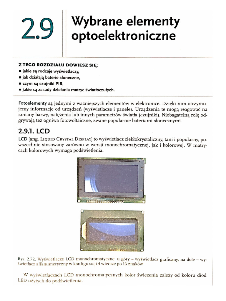 Wybrane Elementy Optoelektroniczne | PDF