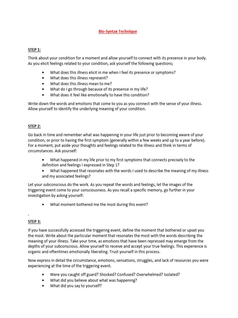 bio-syntax (1) | PDF | Feeling | Mind