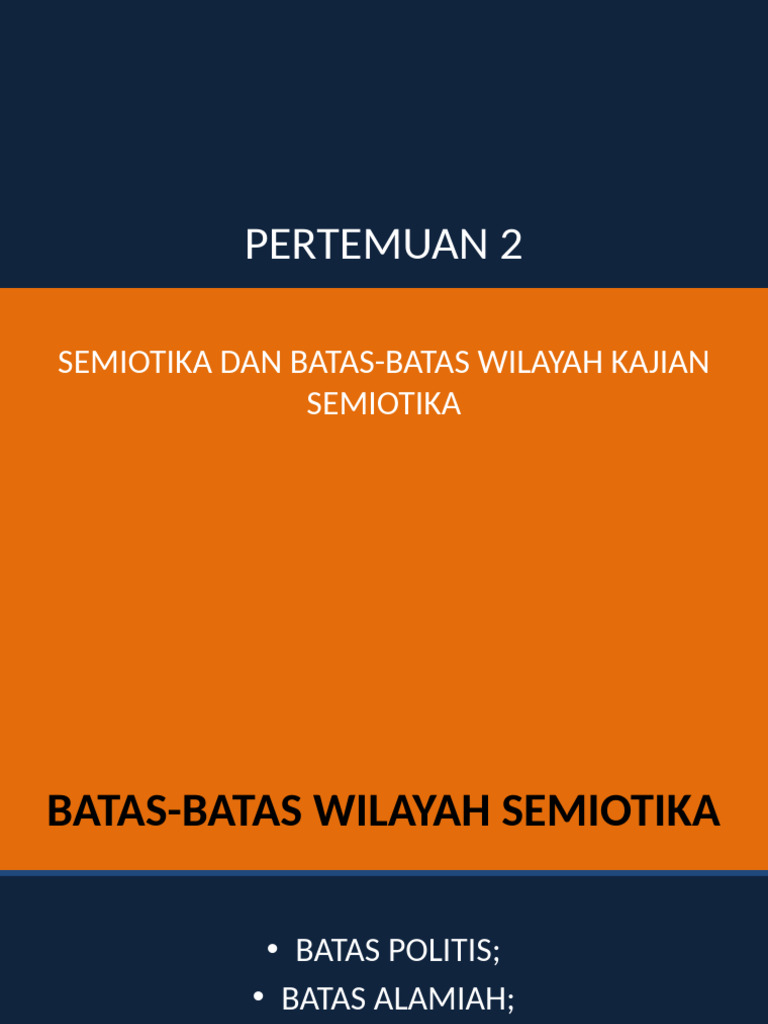 Semiotika dan Batas Wilayahnya | PDF