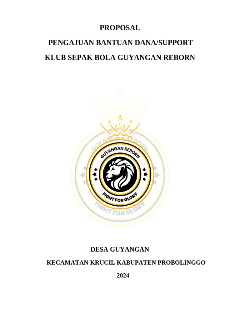 Proposal Pengajuan Dana Sepak Bola | PDF