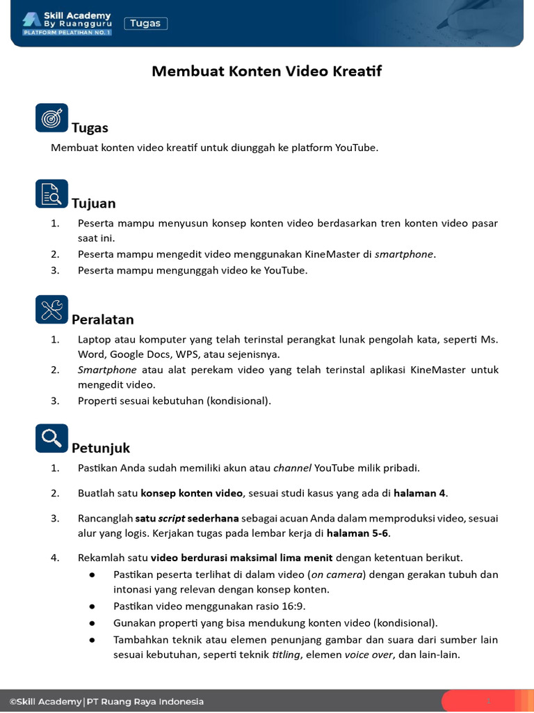 Membuat Konten Vidio Kreatif | PDF