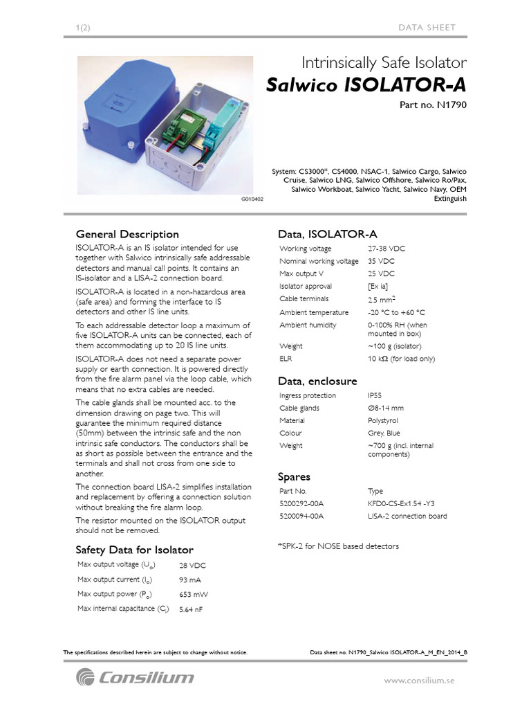 Aislador Salwico Isolator-A | PDF | Electrical Engineering | Equipment
