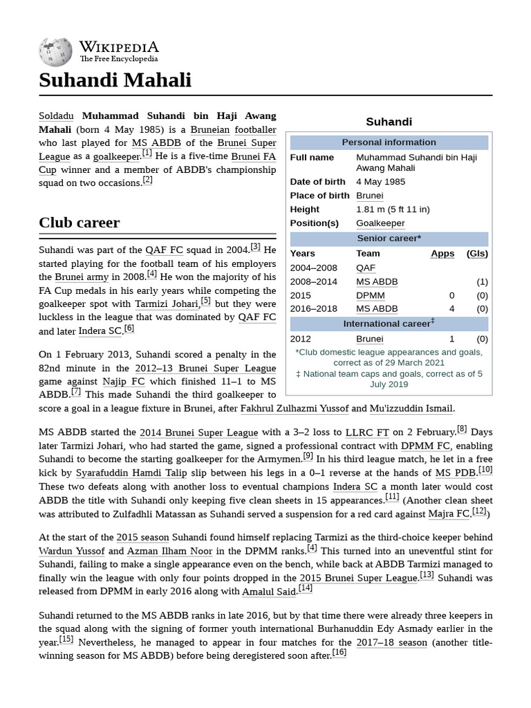 Suhandi_Mahali | PDF | Association Football | Association Football Clubs