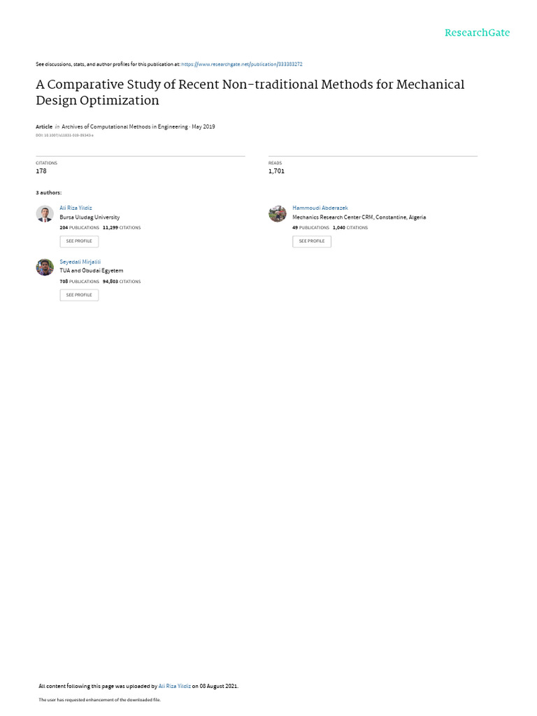 Article 1 | PDF | Mathematical Optimization | Metaheuristic