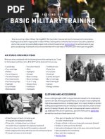 Air Force BMT Recruit Packing List | PDF | Bra