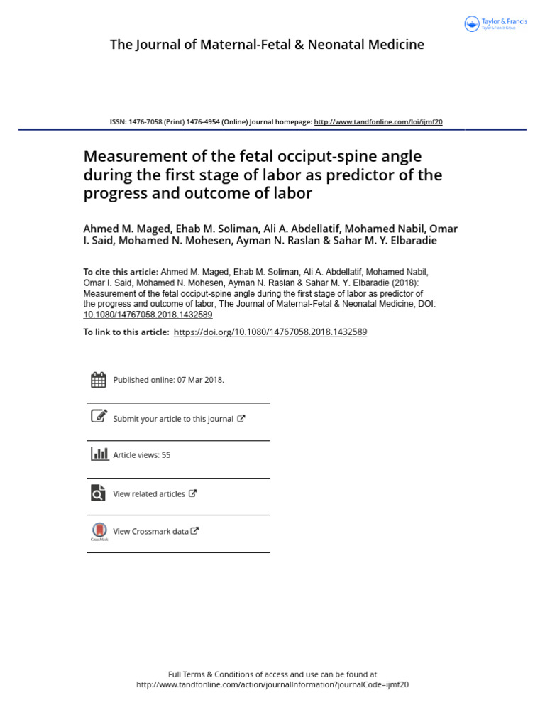 OSA Como Predictor Ecografico de Parto | PDF | Childbirth | Pregnancy