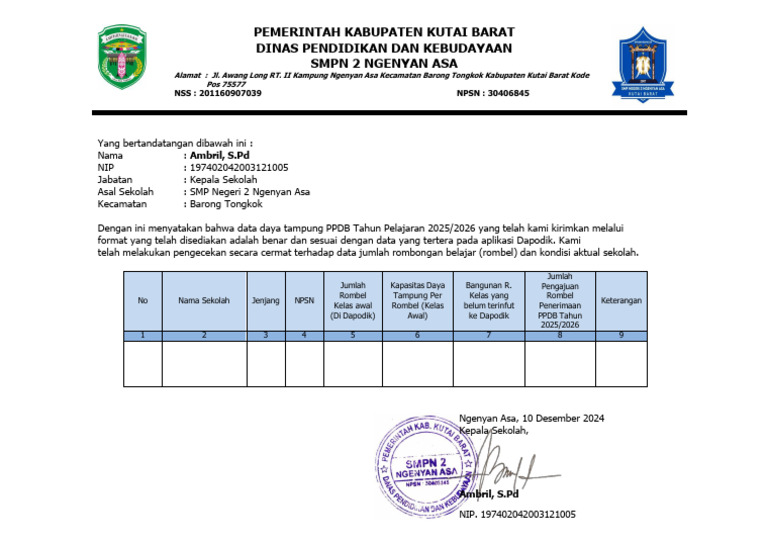 Permohonan Data PPDB TTE - Removed (1) - 1-2 | PDF