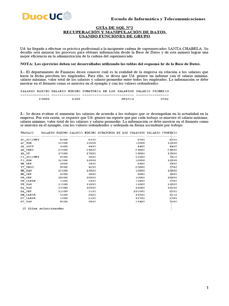 Guia_de_SQL_N2_Recuperacion_y_Manipulacion_de_Datos_usando_Funciones_de_Grupo - Tagged | PDF ...