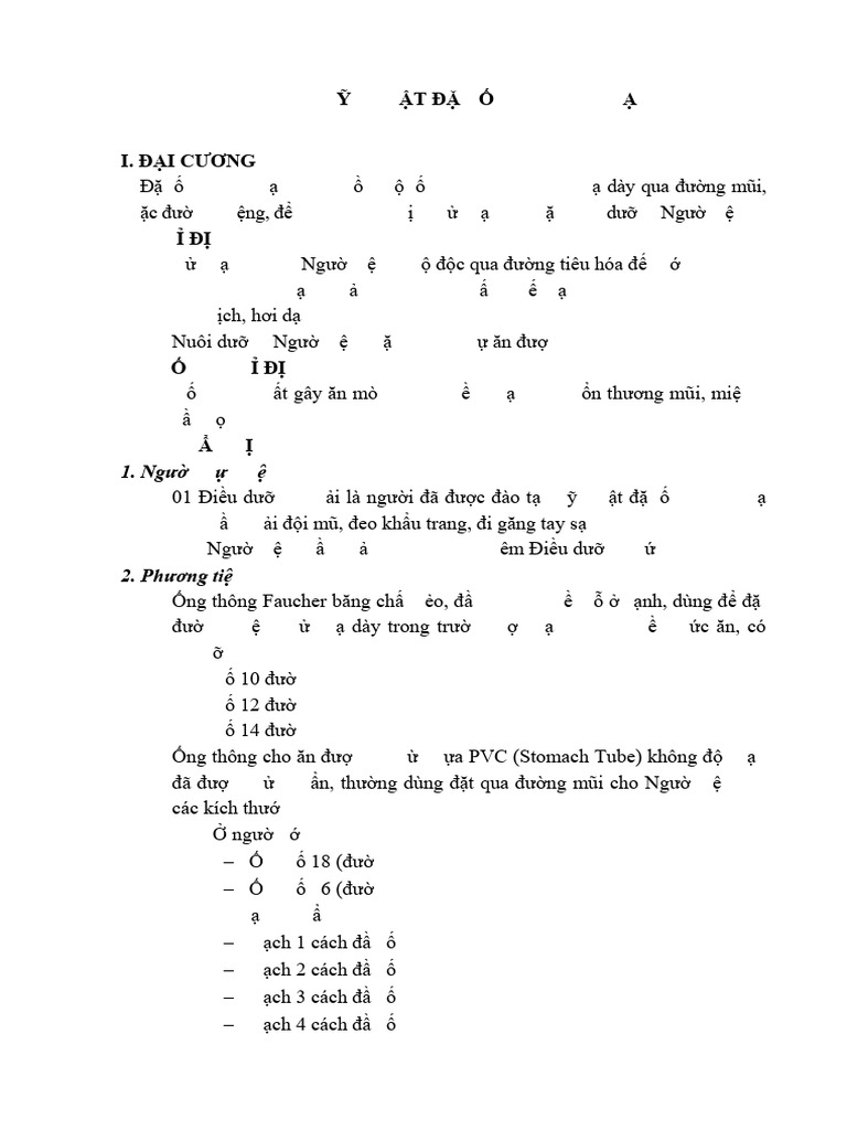 Quy trình kỹ thuật đặt ống thông dạ dày | PDF