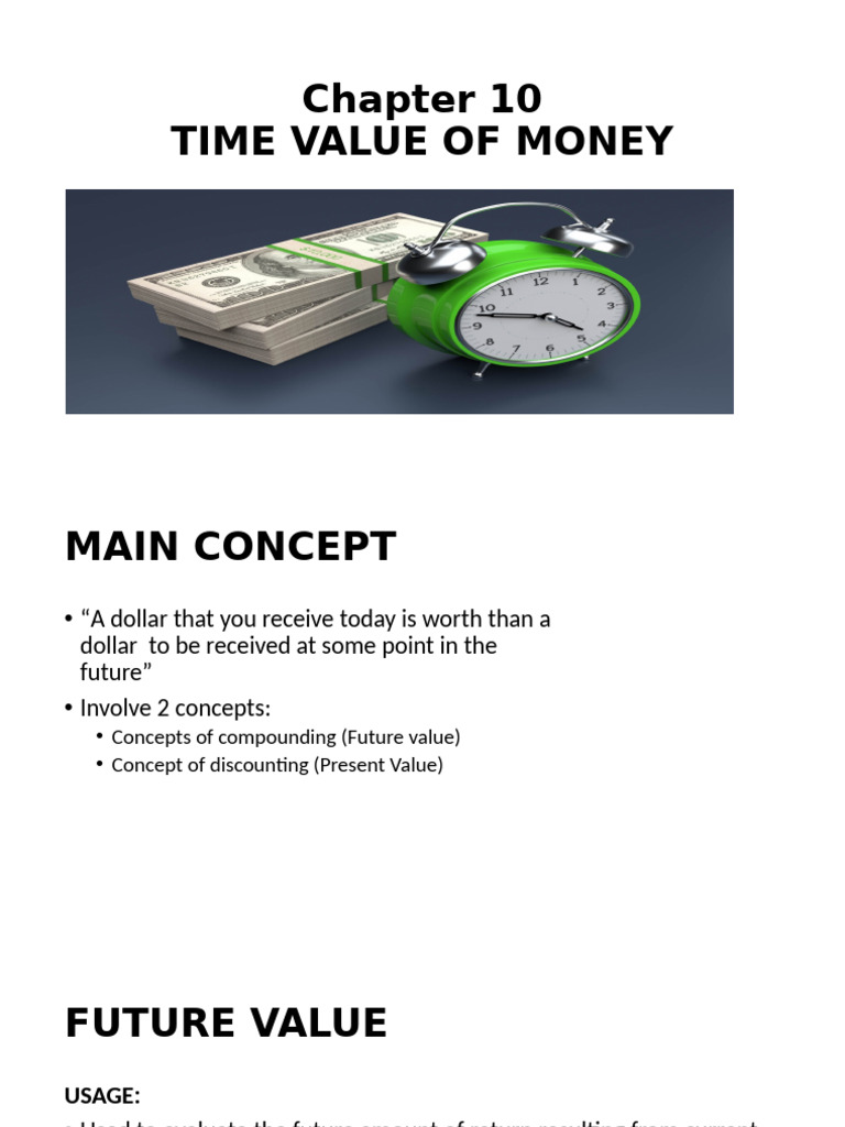 Chapter 10 Time Value of Money | PDF | Time Value Of Money | Present Value