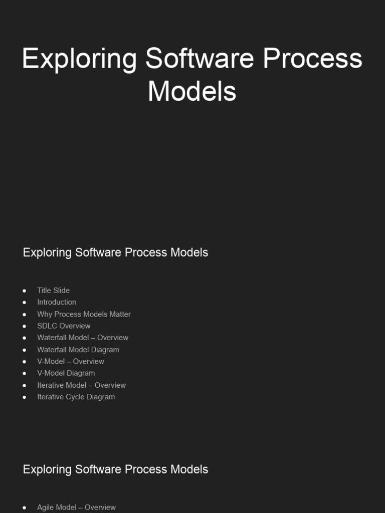 Exploring Software Process Models | PDF | Software Development Process | Agile Software Development