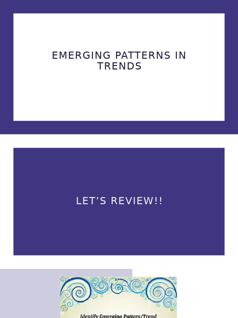 Identifying Emerging Patterns | PDF | Fashion | Cognition