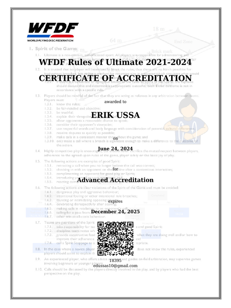Erik Ussa - WFDF | PDF