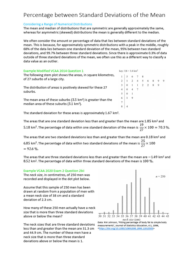 Understanding Numerical Distributions | PDF | Mean | Standard Deviation