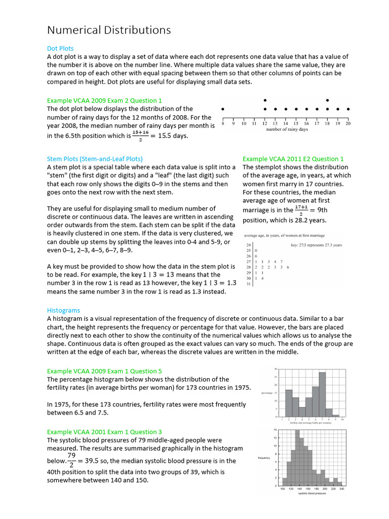 Numerical Distributions | PDF | Skewness | Mode (Statistics)