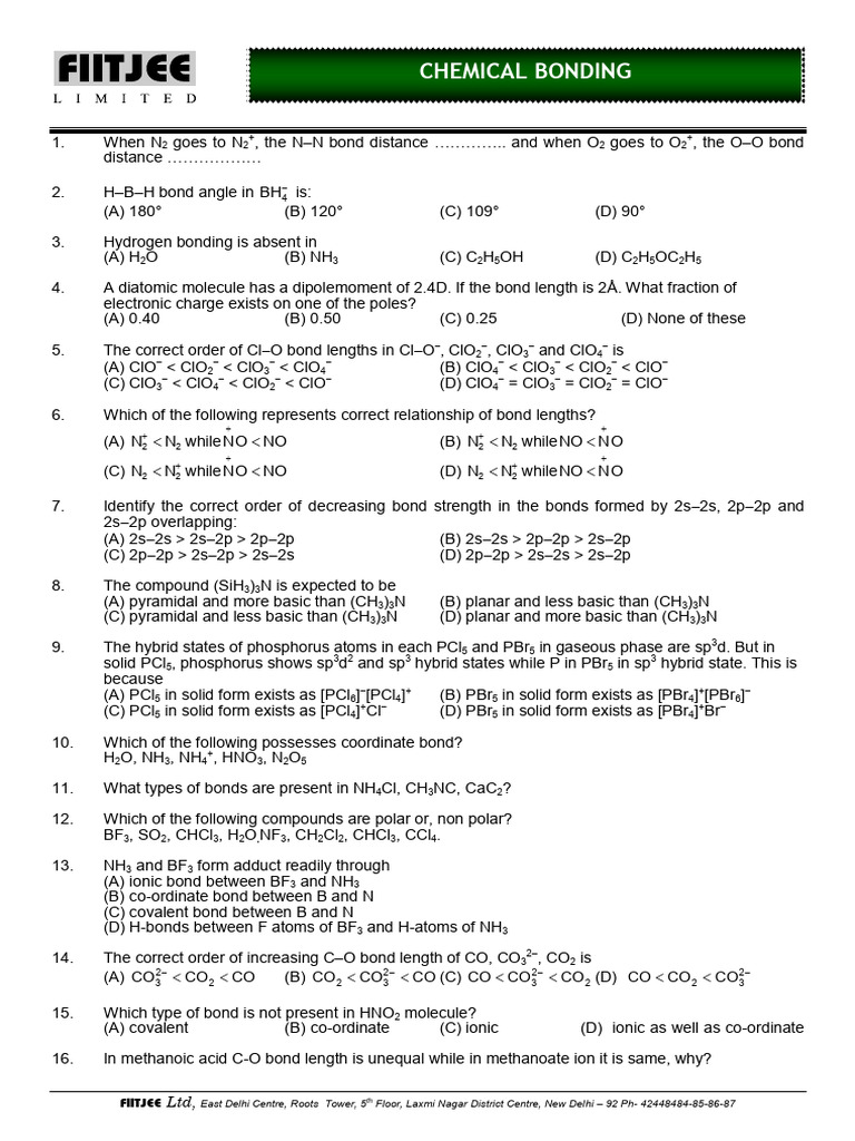 Chemical Bonding - CPP - AG | PDF | Chemical Bond | Chemical Polarity