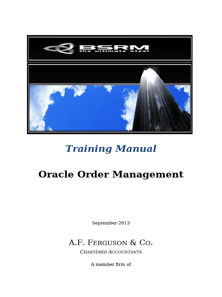 Training Manual OM BSRM - V2 | PDF | Button (Computing) | Software