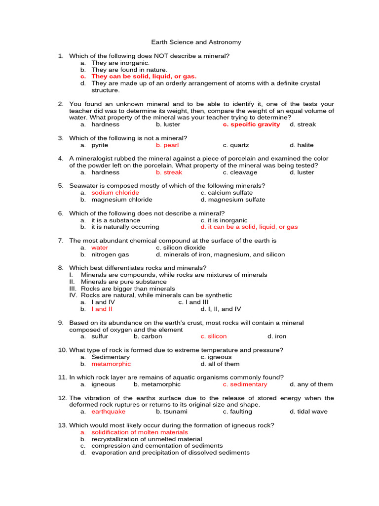 Oceanic Trench and Plate Convergence Quiz | PDF | Plate Tectonics ...