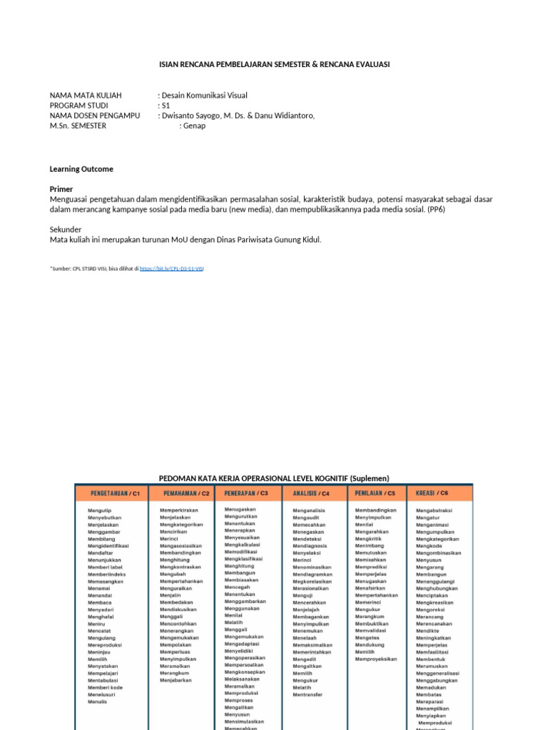 RPS - DKV 4 - Genap - S1 - Yogo - Danu | PDF