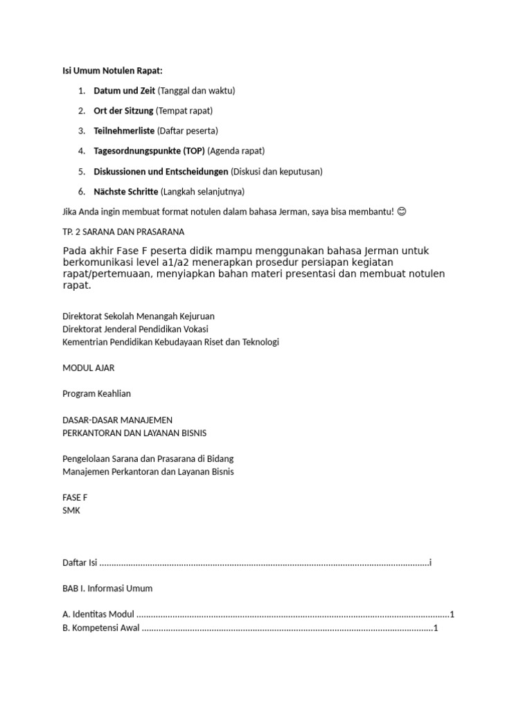 Panduan Notulen Rapat dan Manajemen Kantor | PDF