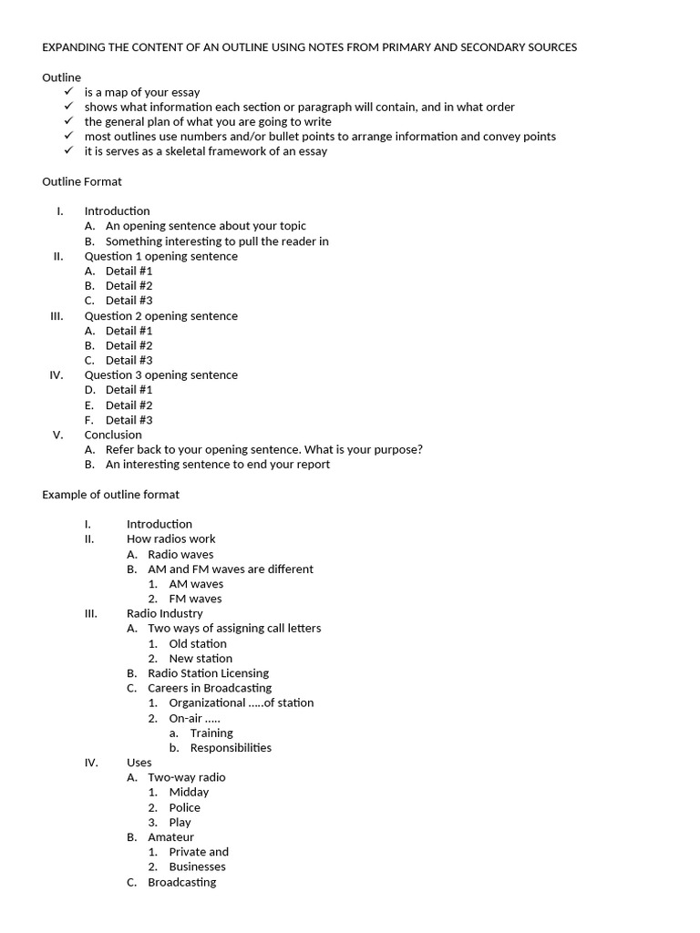 G8-Expanding The Content of An Outline | PDF | Information