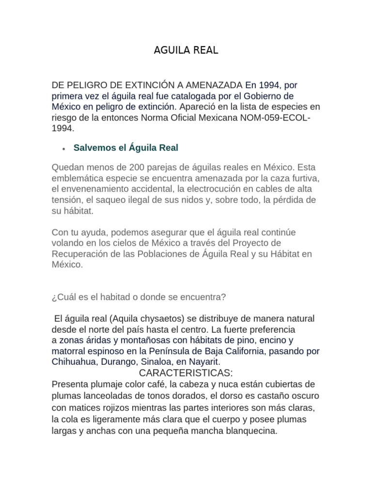 Aguila Real | PDF