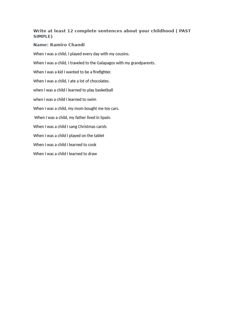 12 Sentences | PDF