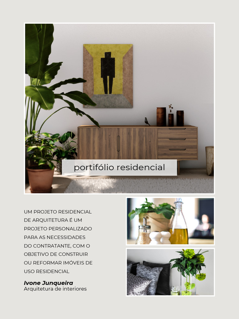 Capa de Portifólio de Arquitetura Moderno Documento | PDF