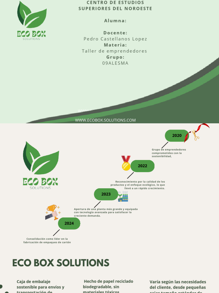 Eco Box Empaques Sostenibles Y Personalizados Pdf Sustentabilidad