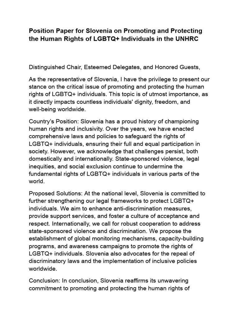 POSITION PAPERS | PDF