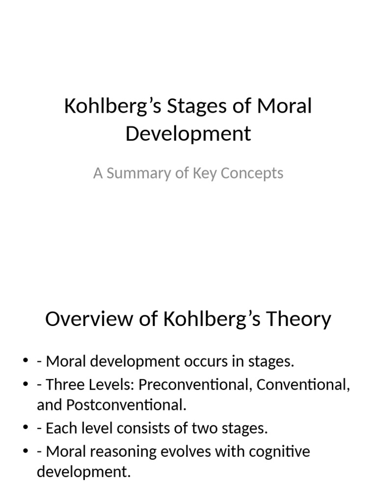 Understanding Kohlberg's Moral Stages | PDF