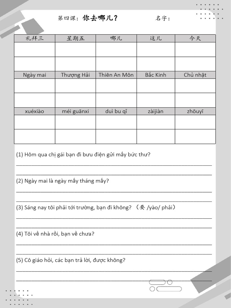 HN1 - Bài 4 - Ôn tập | PDF
