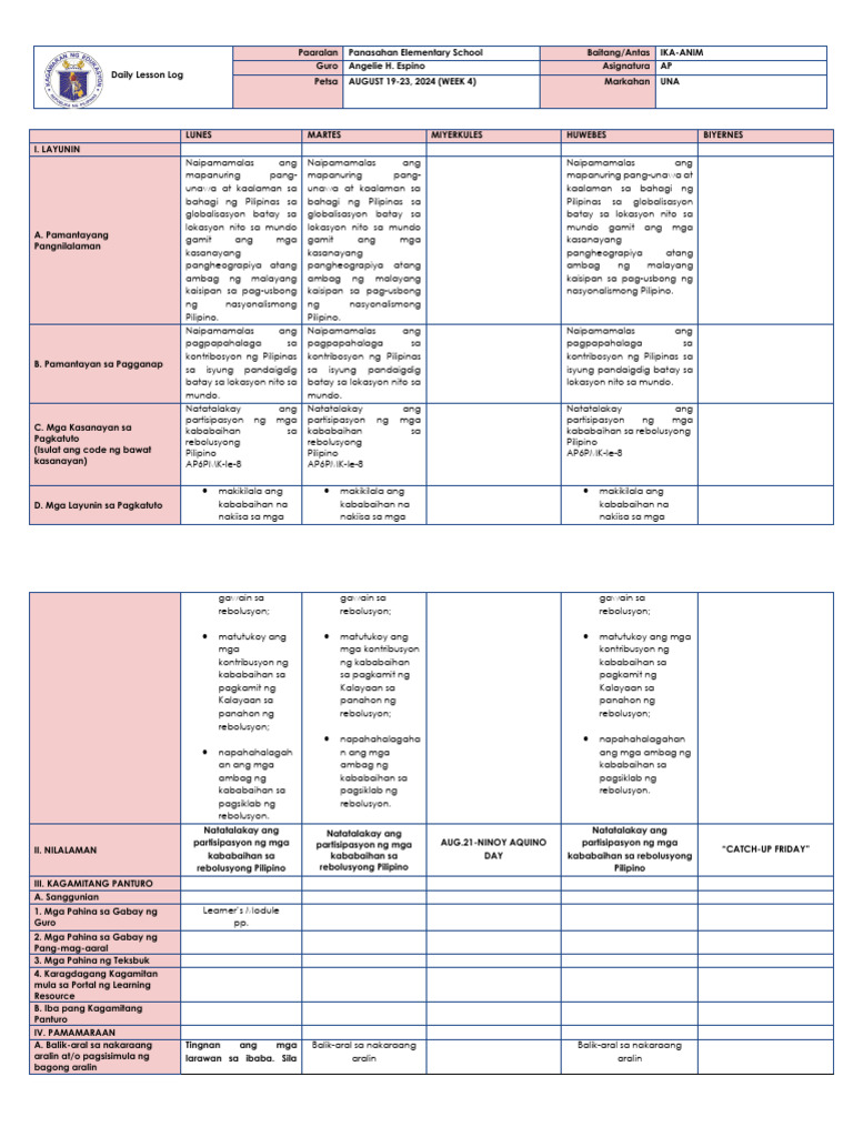 GR 6-Ap-Wk4 - QTR 1 | PDF