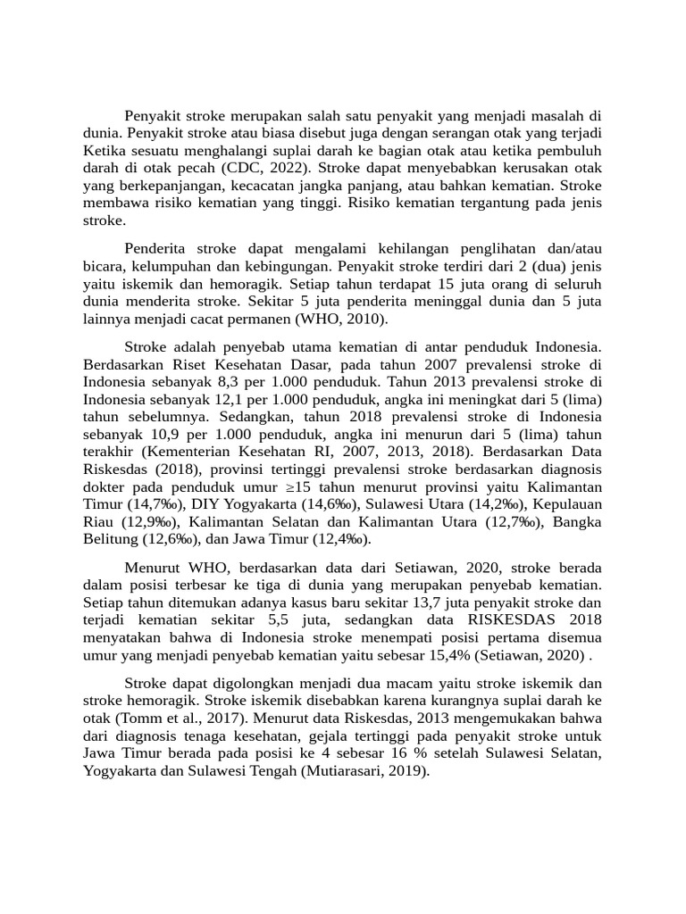 Fenomena Stroke Iskemik | PDF