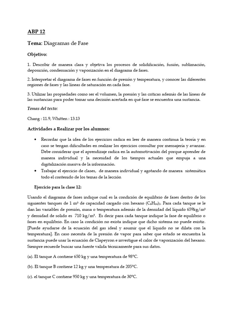 Abp 12 | PDF | Diagrama de fases | Fase (materia)